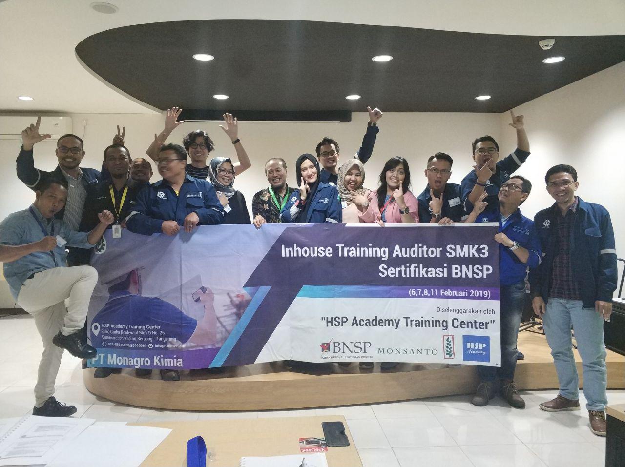 training auditor smk3 sertifikasi bnsp 06-08, 11 februari 2019 pt ...