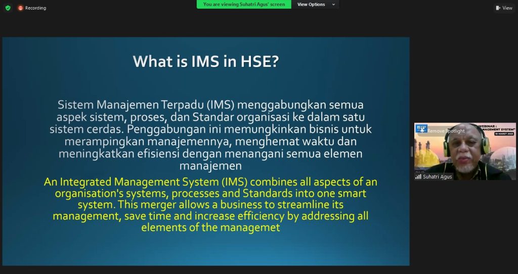 WEBINAR INTEGRATED MANAGEMENT SYSTEM (IMS) - Training and Consulting ...